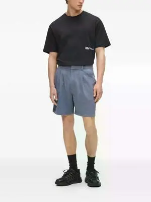 Karl Lagerfeld Tailored Crinkled Shorts