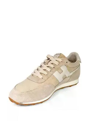 Hogan Logo-patch Lace-up Sneakers - Neutrals