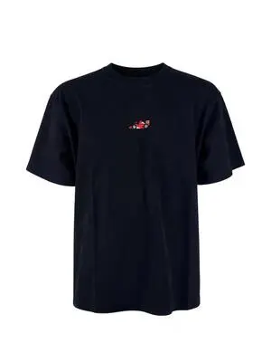 ALBERTO BRESCI Embroidered Motif Crew Neck T-shirt