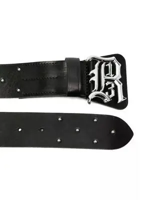 R13 Studded Logo-buckle Belt