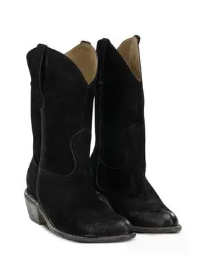 Moma Panelled Cowboy Boots - Black
