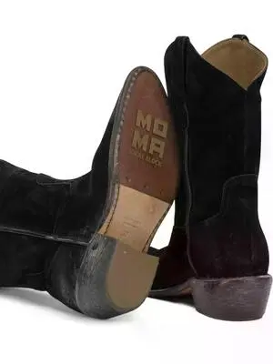 Moma Panelled Cowboy Boots - Black