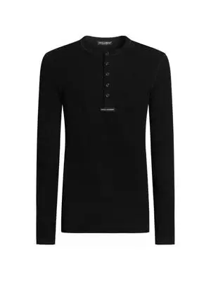 Dolce & Gabbana Serafino Jersey T-shirt With Logo