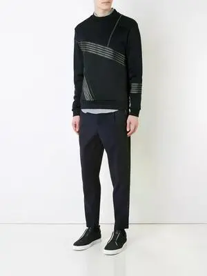 WOOYOUNGMI Striped Trim Sweatshirt
