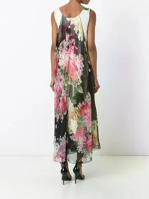 LANVIN Floral Print Sheer Maxi Dress - Multicolour
