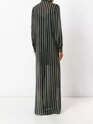 LANVIN Striped Maxi Shirt Dress