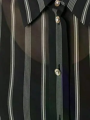 LANVIN Striped Maxi Shirt Dress