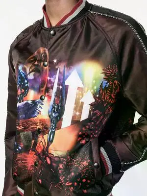 LANVIN Planet Scene Print Bomber Jacket