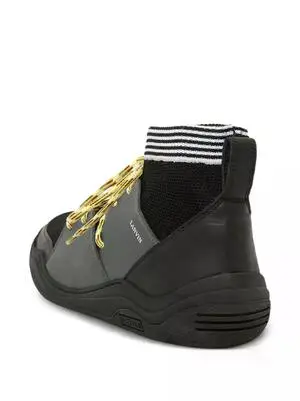 LANVIN Calf Leather And Techno Neoprene Diving Sneakers