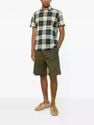 LOW BRAND George Coulisse Stud-embellished Drawstring Shorts - Green