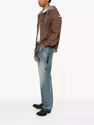 HTC LOS ANGELES Stud-embellished Jeans - Blue