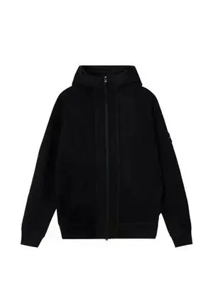 Stone Island Logo Patch Zip-up Hoodie