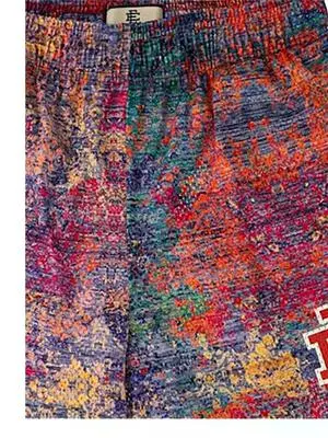 ERIC EMANUEL EE Rug Logo-Print Shorts Red
