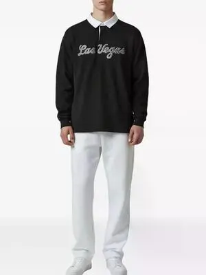 ERIC EMANUEL Rugby Core Lv Long-sleeve Polo Shirt - Black