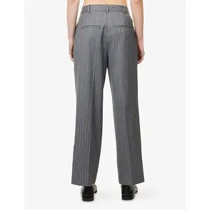 ANINE BING Trent Pinstripe Wool Trousers