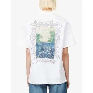 Carhartt Work In Progress Round Neck Logo Print Cotton T-shirt - White