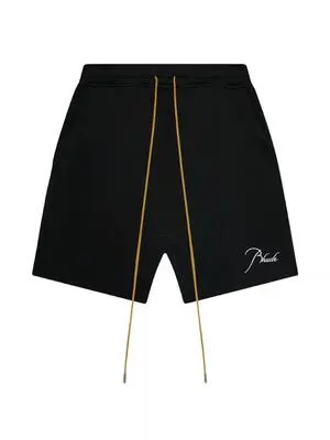 Rhude Classique Logo-embroidered Shorts - Black