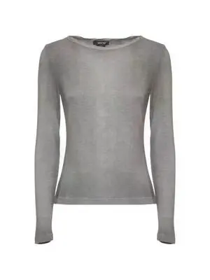 Avant Toi Long-sleeve Ribbed-knit Top - Grey