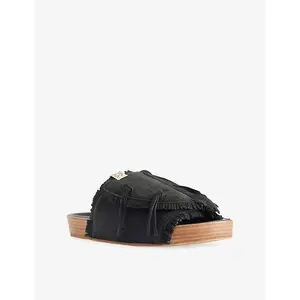 Visvim Christo Shaman Folk Leather Flat Sandals