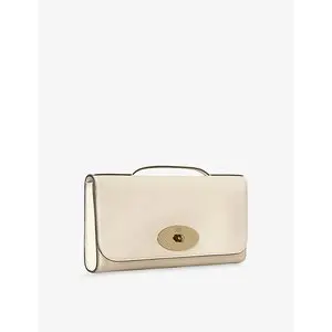 Mulberry Lily Leather Clutch Bag With Postman's Lock
