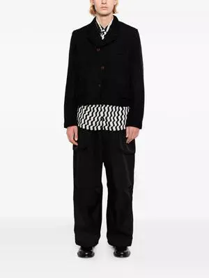 Comme Des Garçons Textured Diagonal Weave Blazer