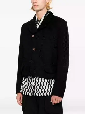 Comme Des Garçons Textured Diagonal Weave Blazer