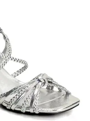 GOLD & ROUGE Braided Metallic Sandals