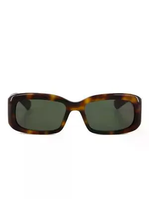 Saint Laurent Rectangular Frame Sunglasses - Brown