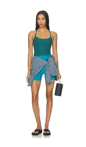 Beyond Yoga Spacedye Slim Racerback Cropped Tank Top - Teal