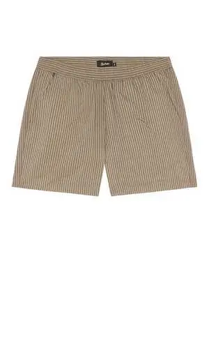 BATHER Fossil Seersucker Swim Trunks - Grey