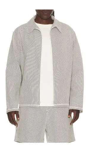 BATHER Pinstripe Tour Jacket - Blue