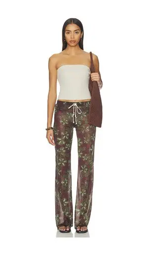 Enza Costa Cotton Rib Bandeau Top