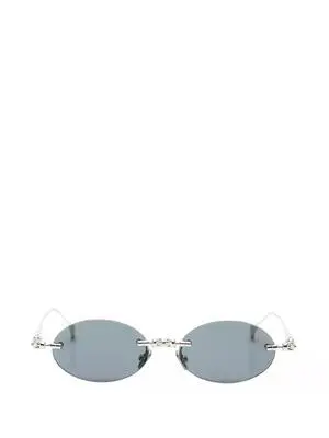 KUBORAUM Rimless Oval Sunglasses - Silver