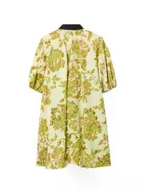 La DoubleJ Sunburst Floral Print Cotton Poplin Dress
