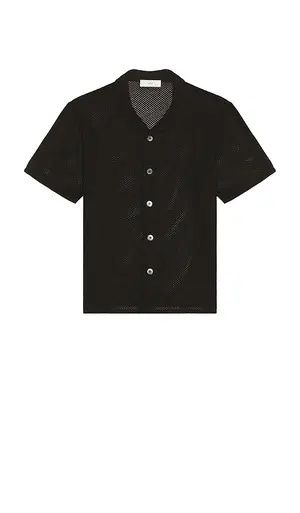 DUNST Open Collared Crochet Shirt In . Also