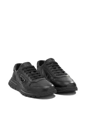 Prada Prax 2.0 Leather Sneakers - Black