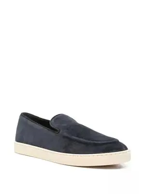 Canali Suede Slip-on Loafers