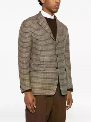Tagliatore Houndstooth-pattern Single-breasted Blazer - Neutrals
