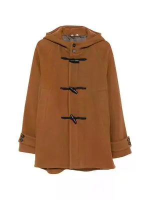 Tagliatore Toggle Fastening Hooded Coat - Brown