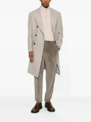Tagliatore Pleated Corduroy Trousers