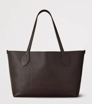 Mulberry Leather Tree Tote Bag - Black