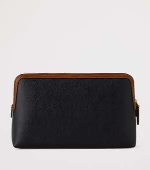 Mulberry Medium Scotchgrain Cosmetic Pouch - Black