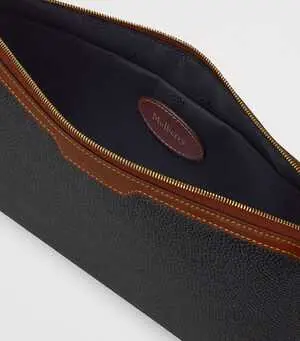 Mulberry Medium Scotchgrain Cosmetic Pouch - Black