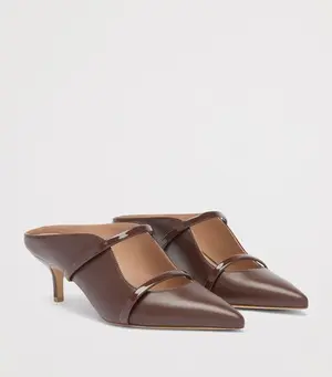 MALONE SOULIERS Leather Maureen Heeled Mules - Brown