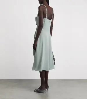 Acne Studios Silk Bow-appliqué Midi Dress