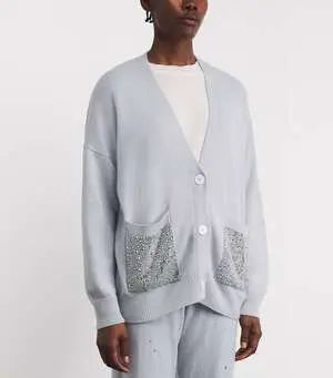 WILLIAM SHARP Cashmere Crystal-embellished Cardigan