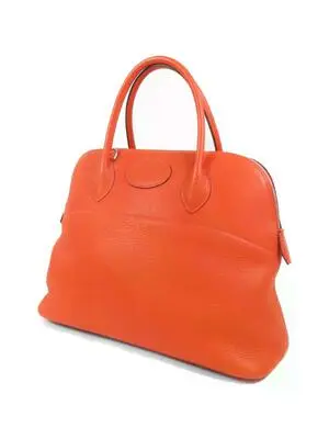 Hermès Bolide Clemence Leather Tote Bag - Orange