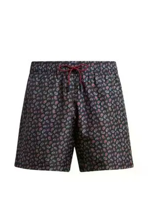 Etro Paisley Print Swim Shorts - Blue