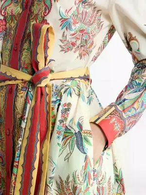 Etro Paisley Print Cotton Maxi Shirt Dress