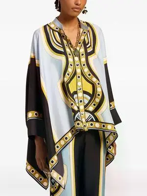 La DoubleJ Sanctuary Placed Silk Shirt